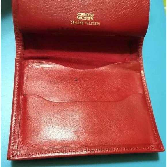 Princess Gardner | Bags | Vintage Princess Gardner Red Calfskin Bifold ...